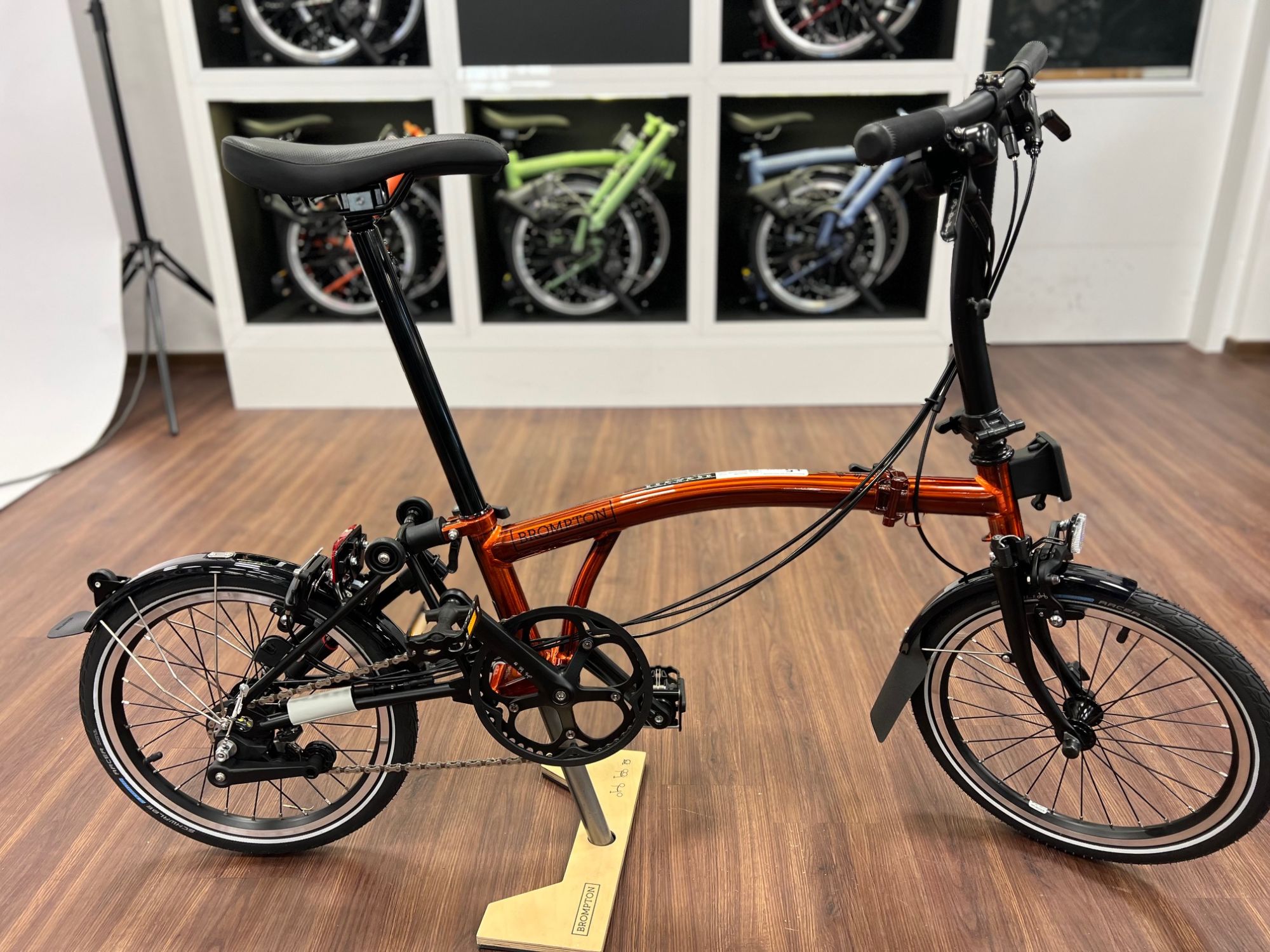Brompton C Line Explore Flame Lacquer Tiefer Lenker Faltrad