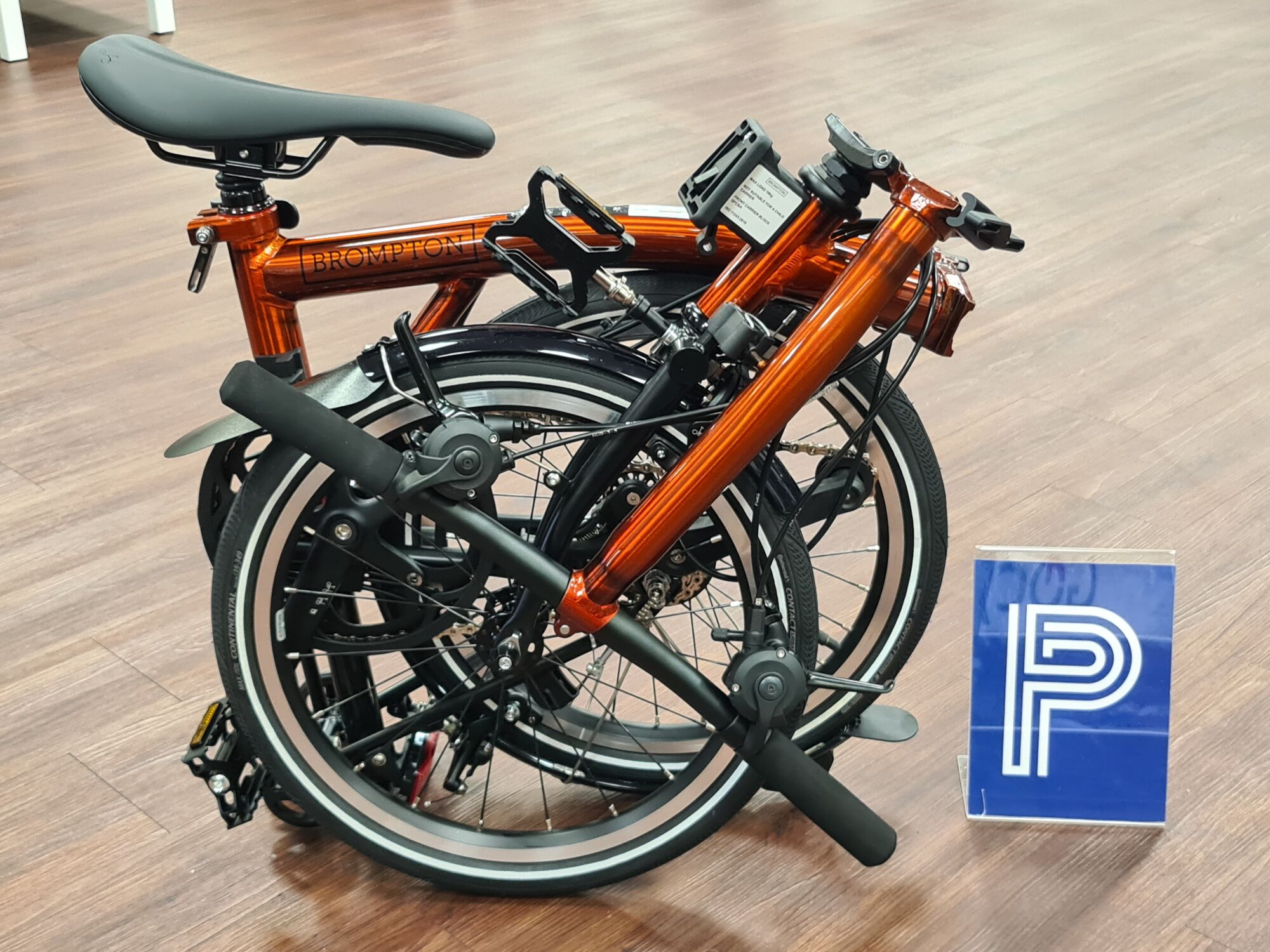 Brompton P Line Explore (12-Gang) Flame Lacquer Tiefer Lenker